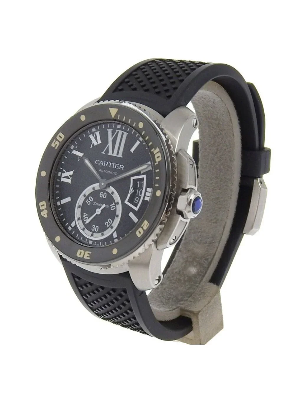 Cartier | Accessories | Cartier Calibur Diver Stainless Steel Rubber ...